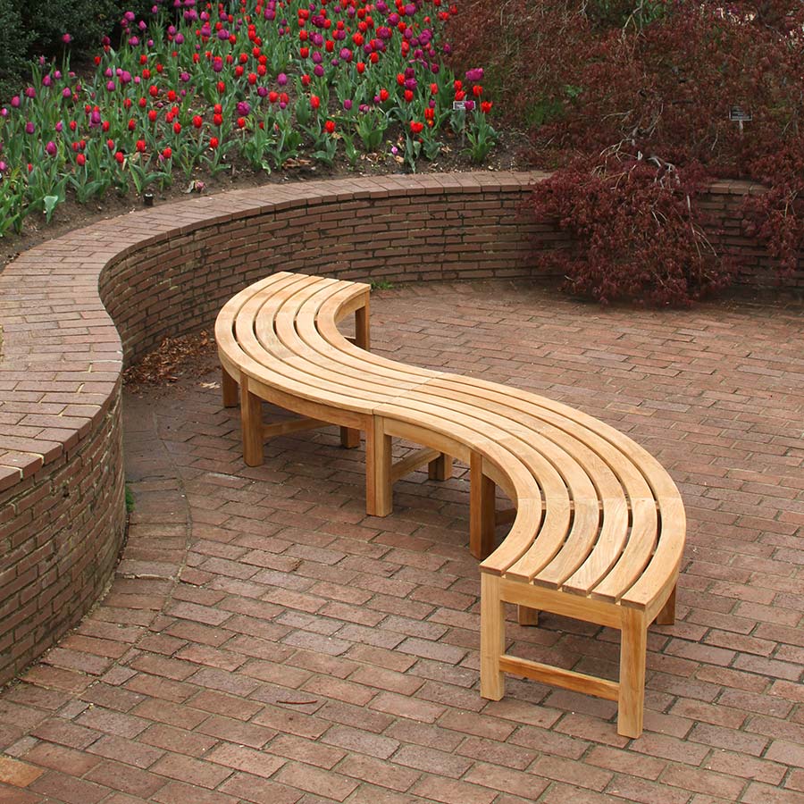 Serpentine Outdoor Commercial Benches