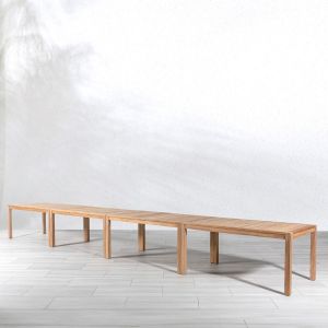 Summit Teak and Aluminum Outdoor Dining Furniture Collection