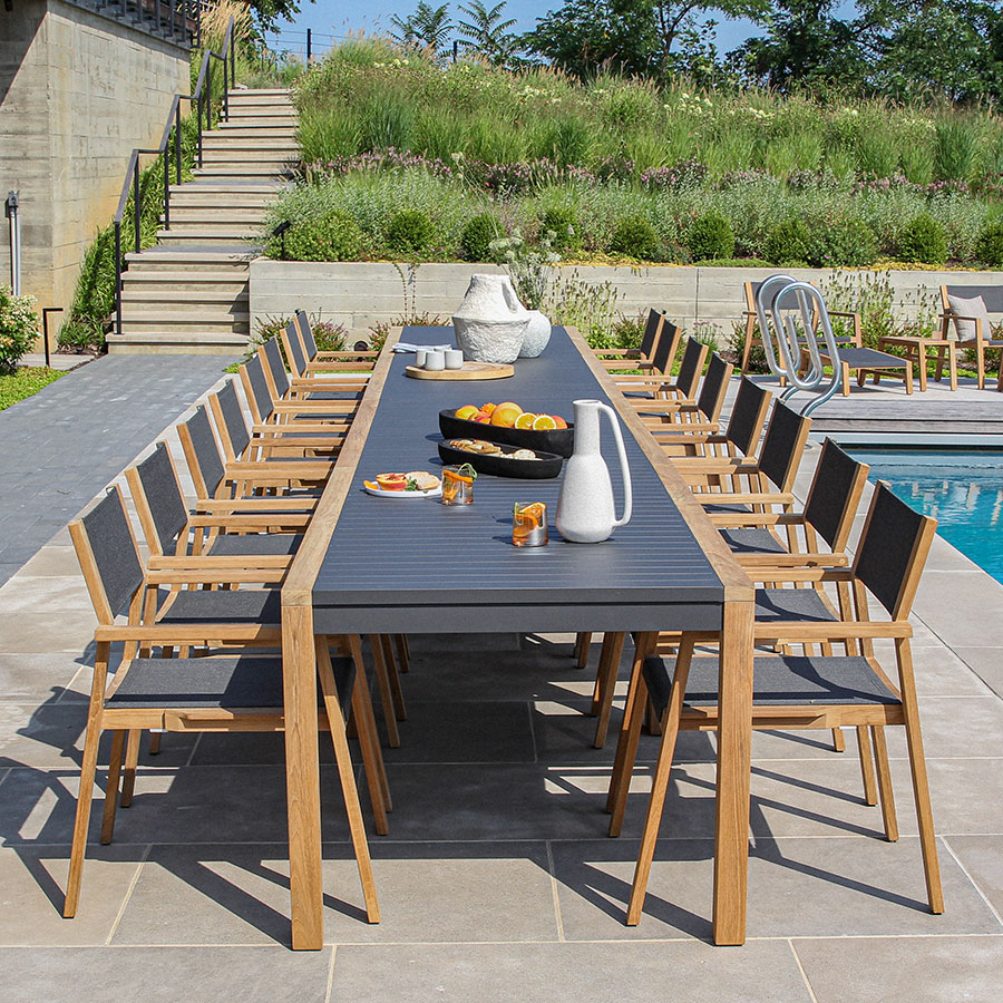Extra Large Outdoor Dining Table Fermob Ribambelle XL Extending Table